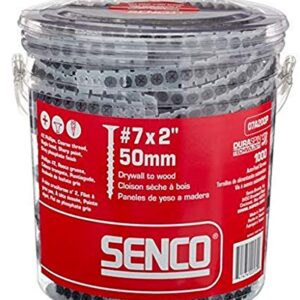 Senco 07A200P Duraspin#7 by 2" Drywall to Wood Collated Screw (1, 000per Box) , grey