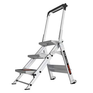 little giant ladders, safety step, 3-step, 3 foot, step stool, aluminum, type 1a, 300 lbs weight rating, (10310ba)