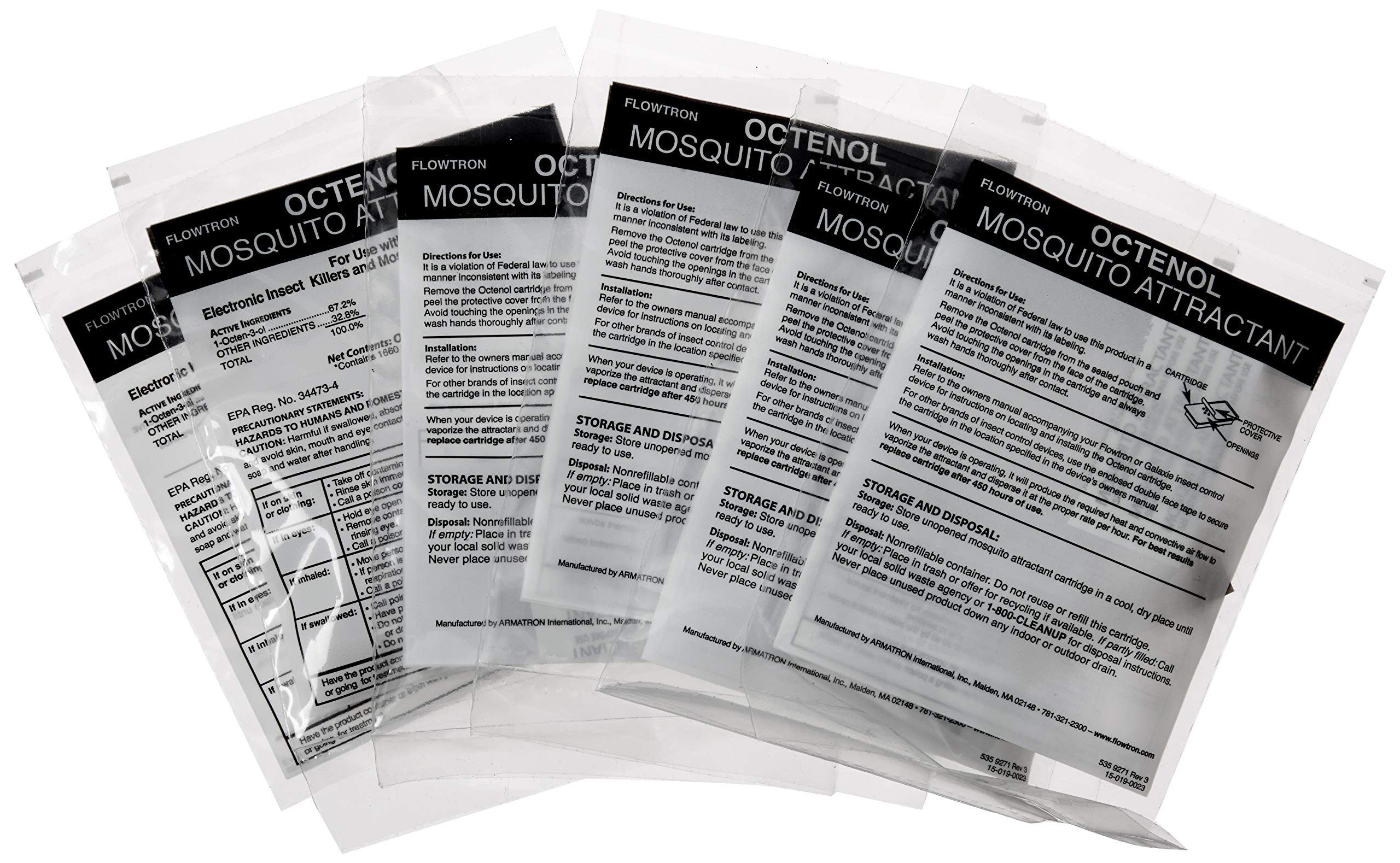 Flowtron MA-1000-6 Octenol Mosquito Attractant Cartridges, 6-Pack