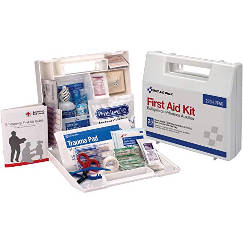 First Aid Only 223-U 25-Person Emergency First Aid Kit for Home, Work, and Travel, 107 Pieces