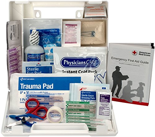 First Aid Only 223-U 25-Person Emergency First Aid Kit for Home, Work, and Travel, 107 Pieces