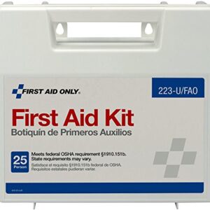 First Aid Only 223-U 25-Person Emergency First Aid Kit for Home, Work, and Travel, 107 Pieces