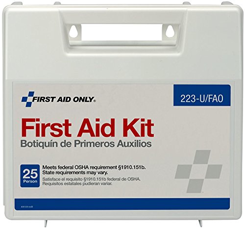 First Aid Only 223-U 25-Person Emergency First Aid Kit for Home, Work, and Travel, 107 Pieces