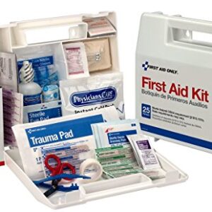 First Aid Only 223-U 25-Person Emergency First Aid Kit for Home, Work, and Travel, 107 Pieces