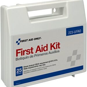 First Aid Only 223-U 25-Person Emergency First Aid Kit for Home, Work, and Travel, 107 Pieces