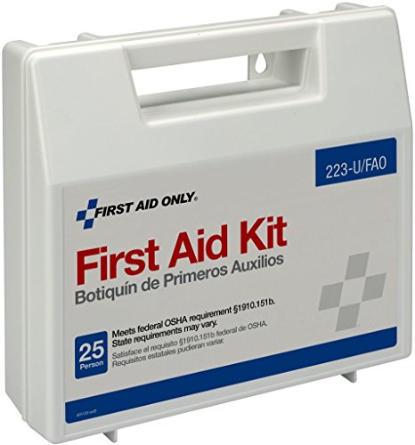 First Aid Only 223-U 25-Person Emergency First Aid Kit for Home, Work, and Travel, 107 Pieces