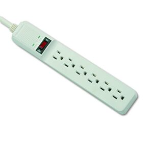 Fellowes 6-Outlet Office/Home Surge Protector, 15 Foot Cord, 450 Joules (99036), Platinum, 1.5" x 10.8" x 1.8"