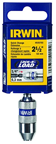 IRWIN Tools 2-1/2 Inch Speedbor Lock N' Load Quick Change Bit Holder (4935703),Silver