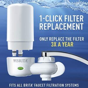 Brita Tap Water Filter, Water Filtration System Replacement Filters For Faucets, Reduces Lead, BPA Free – Chrome, 1 Count