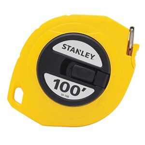 stanley tape measure, 3/8-inch graduations, 100-foot, yellow (34-106)