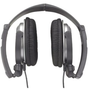 Panasonic Stereo Headphones On Ear Headphones with XBS Port, Integrated Volume Controller and Lightweight Foldable Design - RP-HT227-K (Black & Silver)