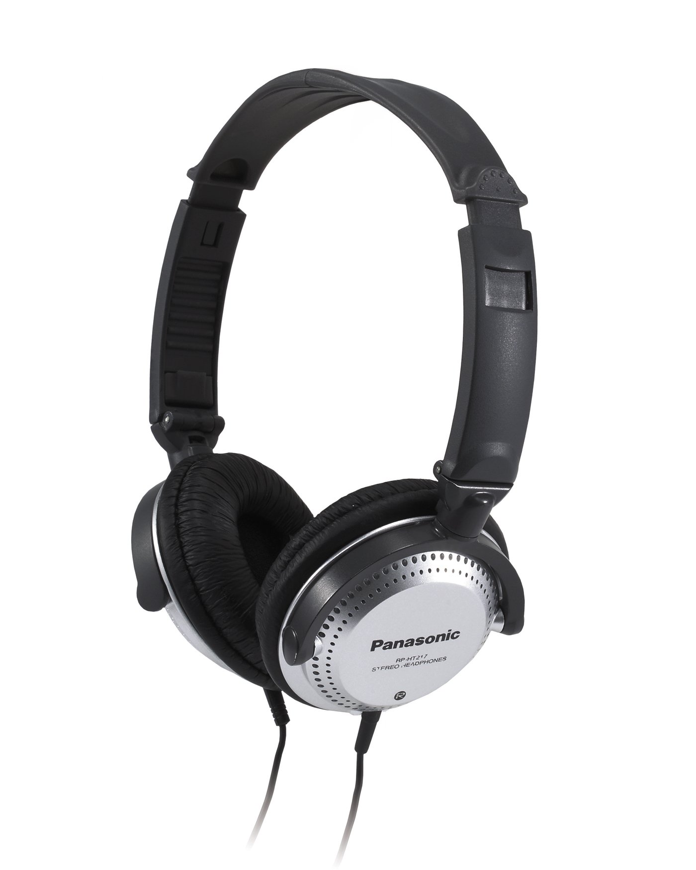 Panasonic Stereo Headphones On Ear Headphones with XBS Port, Integrated Volume Controller and Lightweight Foldable Design - RP-HT227-K (Black & Silver)