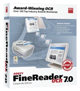 abbyy finereader ocr 7.0, corporate edition