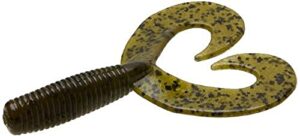 zoom bait fat albert twin tail bait-pack of 10 (green pumpkin, 3.5-inch)