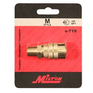 Milton S-719 3/8" MNPT M Style Coupler