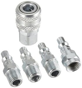 milton s-213 1/4" npt a style coupler and plug kit - 5 piece