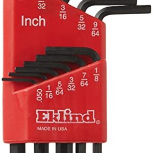 EKLIND 10111 Hex-L Key allen wrench - 11pc set SAE Inch Sizes .050-1/4 Short series