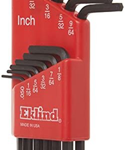 EKLIND 10111 Hex-L Key allen wrench - 11pc set SAE Inch Sizes .050-1/4 Short series