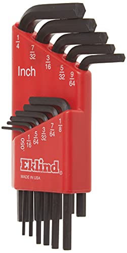 EKLIND 10111 Hex-L Key allen wrench - 11pc set SAE Inch Sizes .050-1/4 Short series