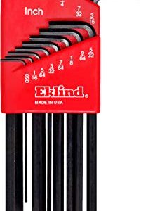 EKLIND 10213 Hex-L Key allen wrench - 13pc set SAE Inch Sizes .050-3/8 Long series