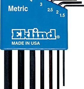 EKLIND 10507 Hex-L Key allen wrench - 7pc set Metric MM sizes 1.5-6 Short series