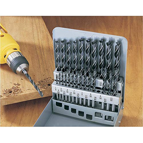 Steelex D1034 Deluxe Brad Point Bit Set, 25-Piece