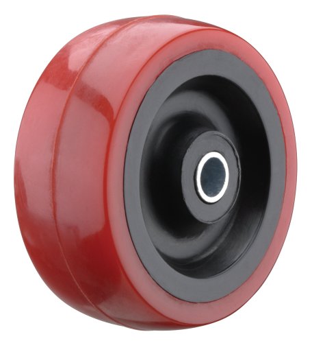 Steelex D2650 2-Inch 165 Lbs Polyurethane Wheel with Roller Bearing Hub , red