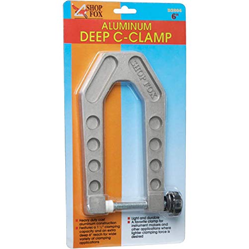 Shop Fox D2804 6-Inch Aluminum Deep Reach C-Clamp