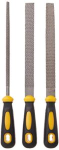 woodstock d3113 3-piece wood rasp set with rubber handles