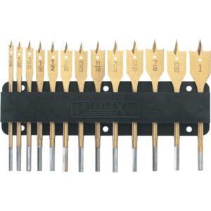 steelex plus d2053 tin coated spade bit set,13-piece