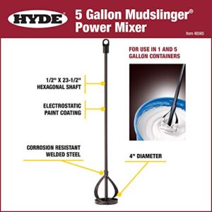 HYDE Tools 46565 4-Inch Diameter 23-1/2-Inch Mudslinger Mixer, No Size