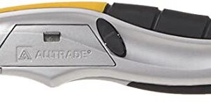 Alltrade Squeeze Utility Knife, Auto-Loading Squeeze, 6 Heavy-Duty Blades with Storage, Box Knives, Cut Tape Packaging - 150003