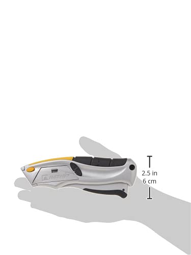 Alltrade Squeeze Utility Knife, Auto-Loading Squeeze, 6 Heavy-Duty Blades with Storage, Box Knives, Cut Tape Packaging - 150003