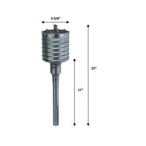 BOSCH HC8526 2-5/8 In. x 22 In. SDS-Max Rotary Hammer Core Bit Ideal for Applications in Concrete