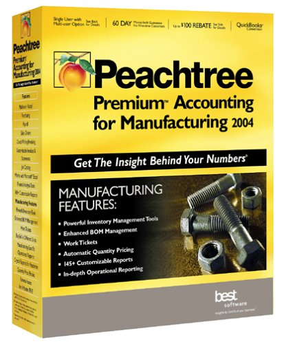 Peachtree Premium Accounting For Manufacturing 2004