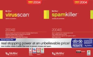 mcafee virusscan v8/spamkiller v5 bundle