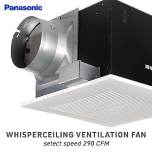 Panasonic FV-30VQ3 WhisperCeiling Spot Ventilation Fan - 290 CFM - Quiet, Large Ceiling Mount Bathroom Fan