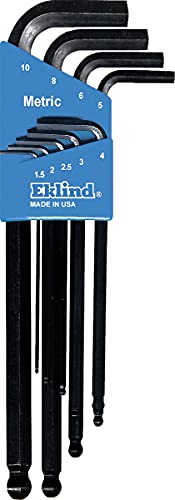 Eklind 13222 Ball-Hex L-Key allen wrench Combo- Inch / MM (2 sets 22pc), 22-piece set