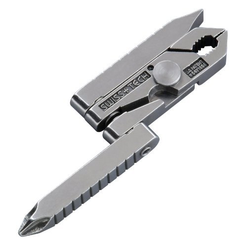 SWISS+TECH ST50022 Stainless Steel 6-in-1 Key Chain Multi Tool, Polished Finish (Single Pack)