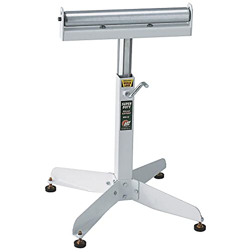 HTC HSS-15 Super Duty Adjustable 22-Inch to 32-Inch Tall Pedestal Roller Stand with 16-Inch Ball Bearing Roller, 500 Lbs. Material support