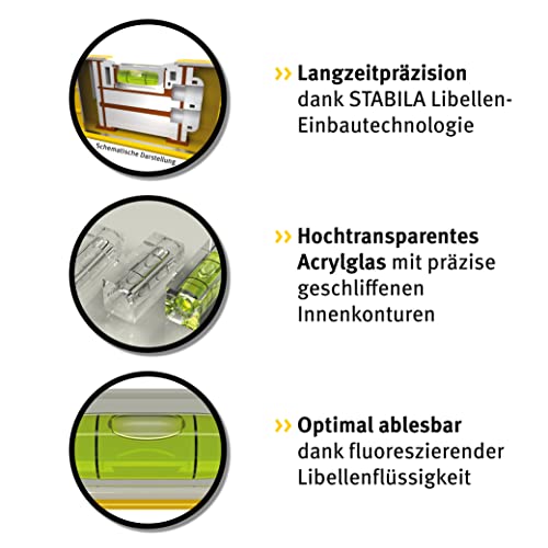 Stabila - 70-2-40 Double Plumb Spirit Level 3 Vial 40cm - STB70216