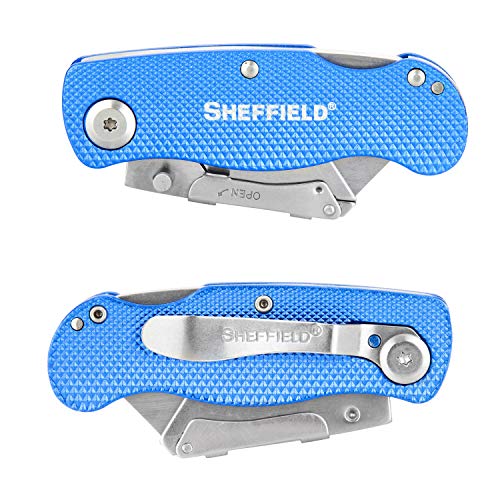 Sheffield 12113 Ultimate Lock Back Utility Knife, Box Cutter Knife, Safety Cutters, Box Cutters Folding Design