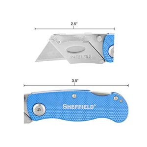 Sheffield 12113 Ultimate Lock Back Utility Knife, Box Cutter Knife, Safety Cutters, Box Cutters Folding Design