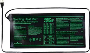 hydrofarm jump start mt10006, 17 watt ul certified seedling heat mat, 8.875"x19.5", black