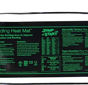 Hydrofarm Jump Start MT10006, 17 Watt UL Certified Seedling Heat Mat, 8.875"x19.5", Black