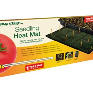 Hydrofarm Jump Start MT10006, 17 Watt UL Certified Seedling Heat Mat, 8.875"x19.5", Black