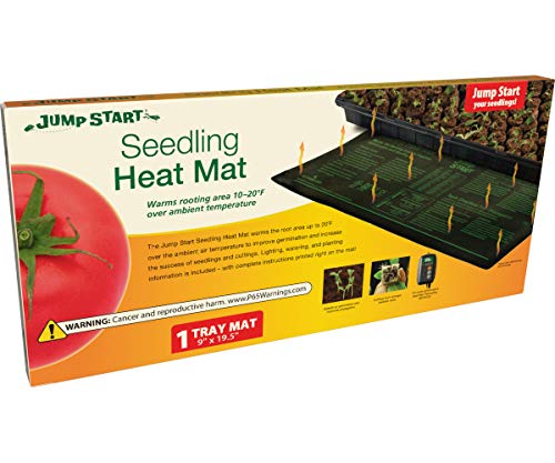 Hydrofarm Jump Start MT10006, 17 Watt UL Certified Seedling Heat Mat, 8.875"x19.5", Black