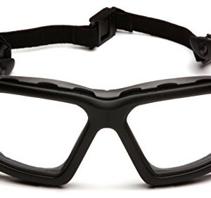 PYRAMEX I-Force Slim Safety Goggle, Black Frame/Clear Anti-Fog Lens