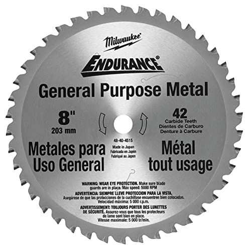 Circular Saw Blade, Cermet, 8 In, 42 Teeth