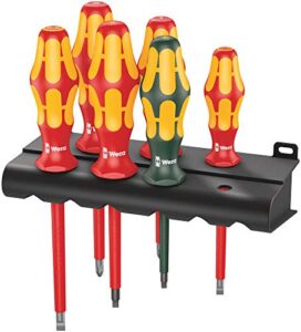 wera - 5347777001 kraftform plus 160i/168i/6 insulated professional screwdriver set, 6-piece